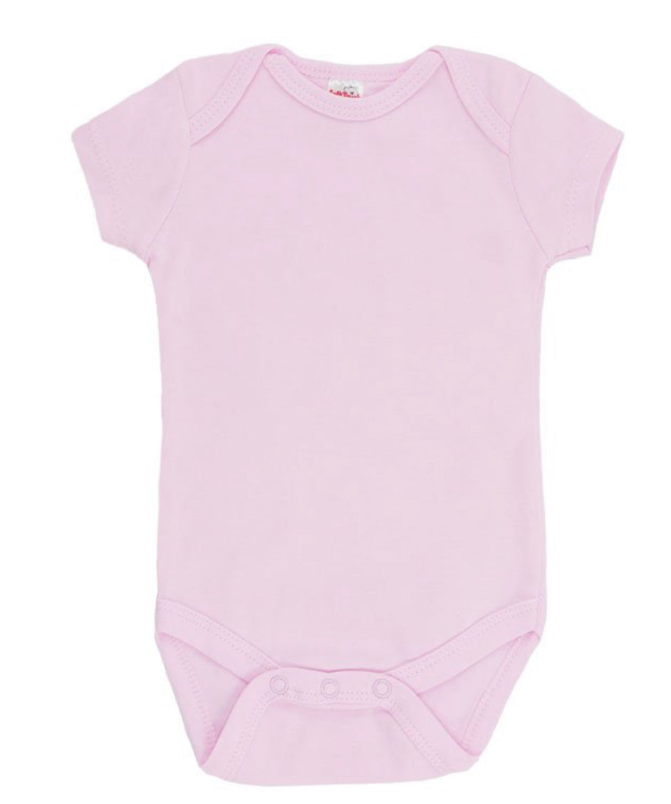 Baby Grow Short Sleeve - Baby Pink – miwholesaleblanks